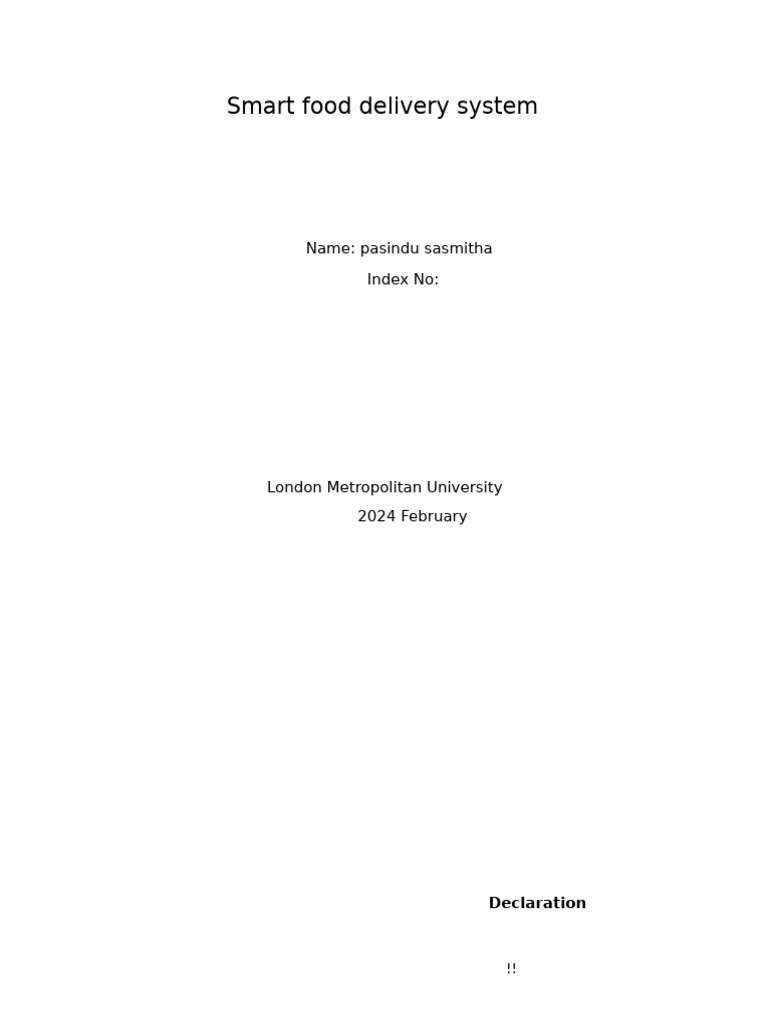 Smart Food Delivery in Sri Lanka | PDF | World Wide Web | Internet & Web