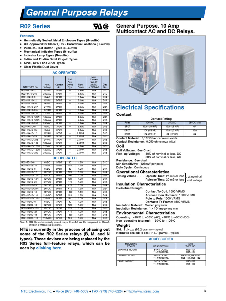 R02 | PDF | Switch | Relay
