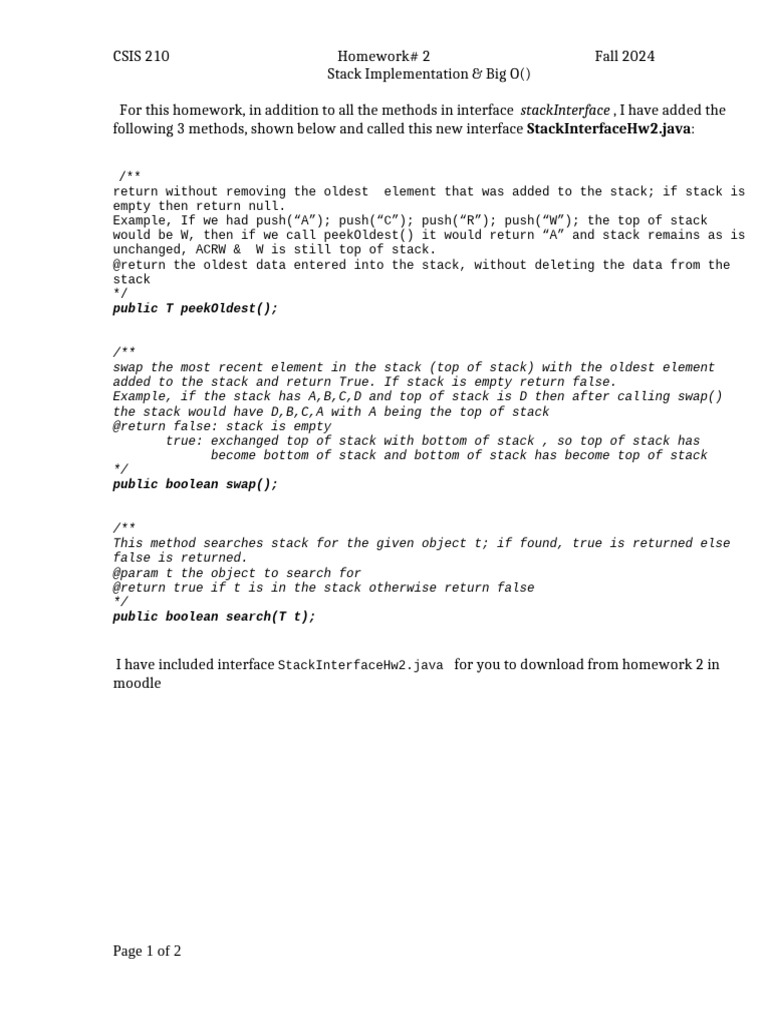 f24 Homework 2-Stack LL Implementation (4) | PDF | Boolean Data Type | Software Engineering