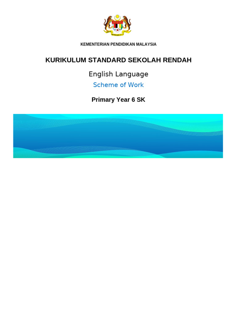 SoW Primary Year 6 SK | PDF | Teachers | Curriculum