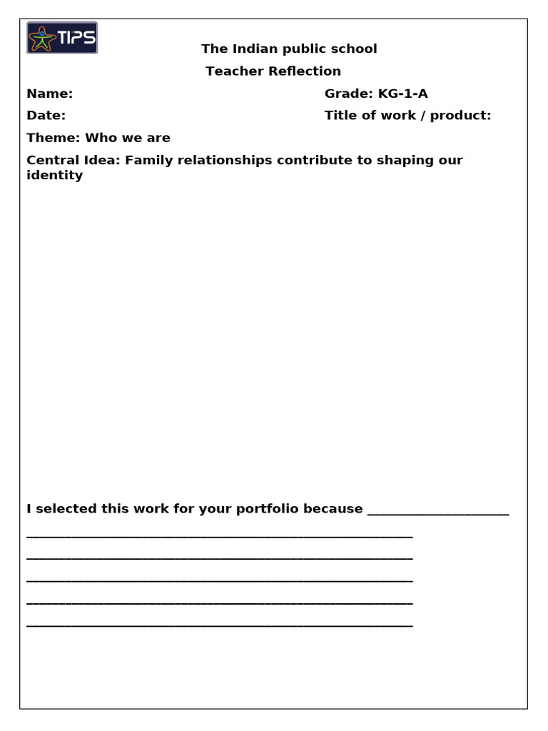 Teacher Reflection Sheets | PDF | Career & Growth