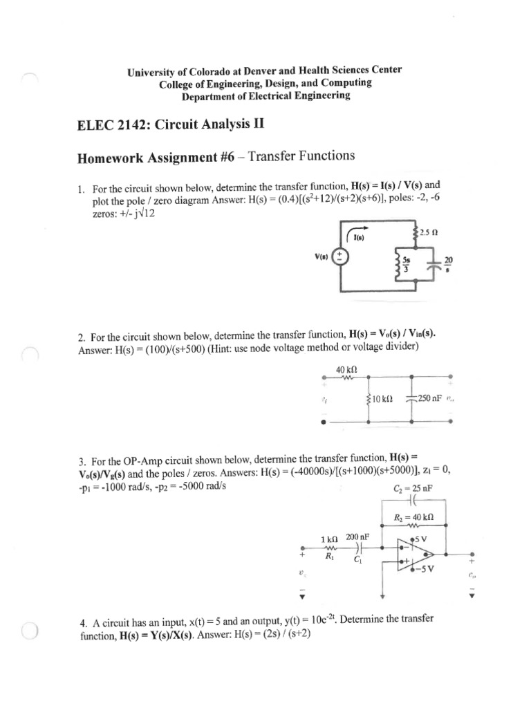 Elec 2142 HW 6 | PDF