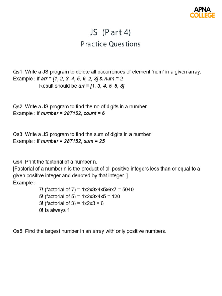JS Part 4 (QS) | PDF