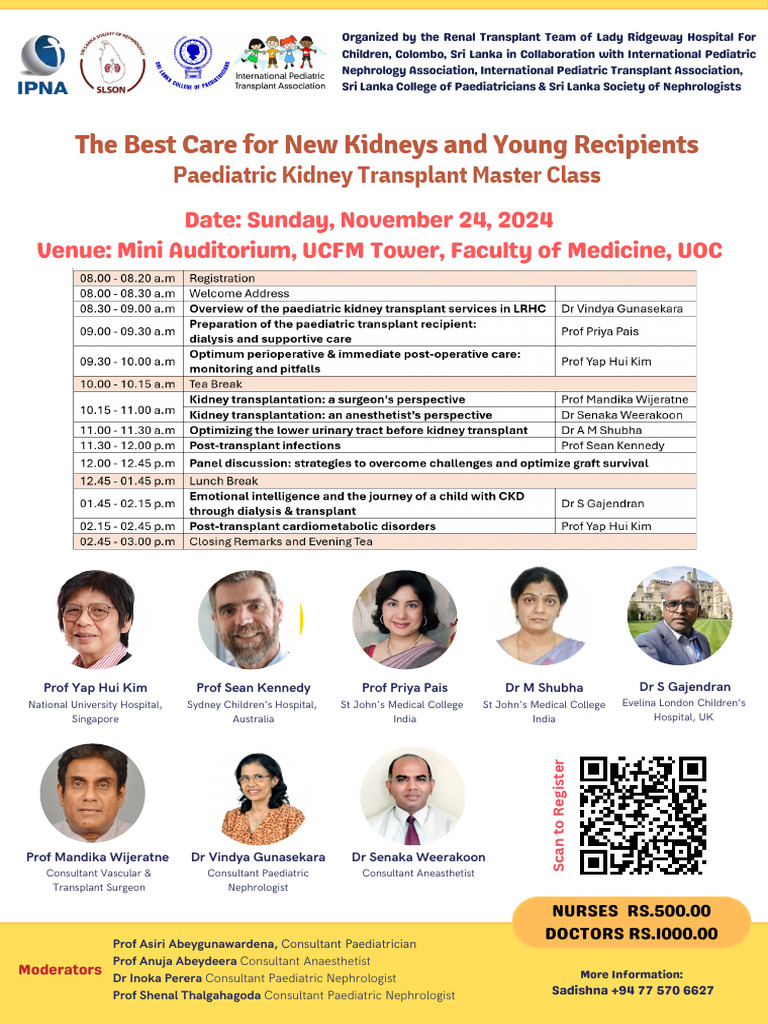 Paediatric Kidney Transplant Master Class - With QR | PDF