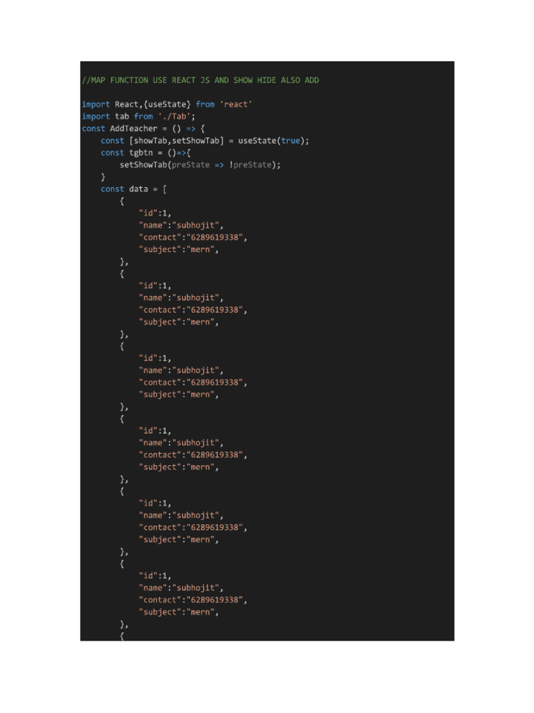 React Js Important File For Project Bulid | PDF