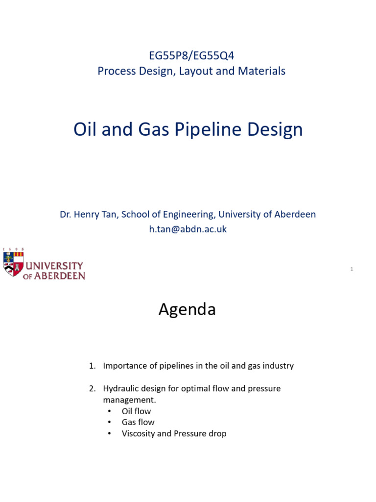 Oil and Gas Pipeline Design | PDF | Fluid Dynamics | Gases