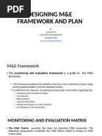 Monitoring & Evaluation (M&E) Framework Example: Indicator Baseline Target Data Source Frequency ...