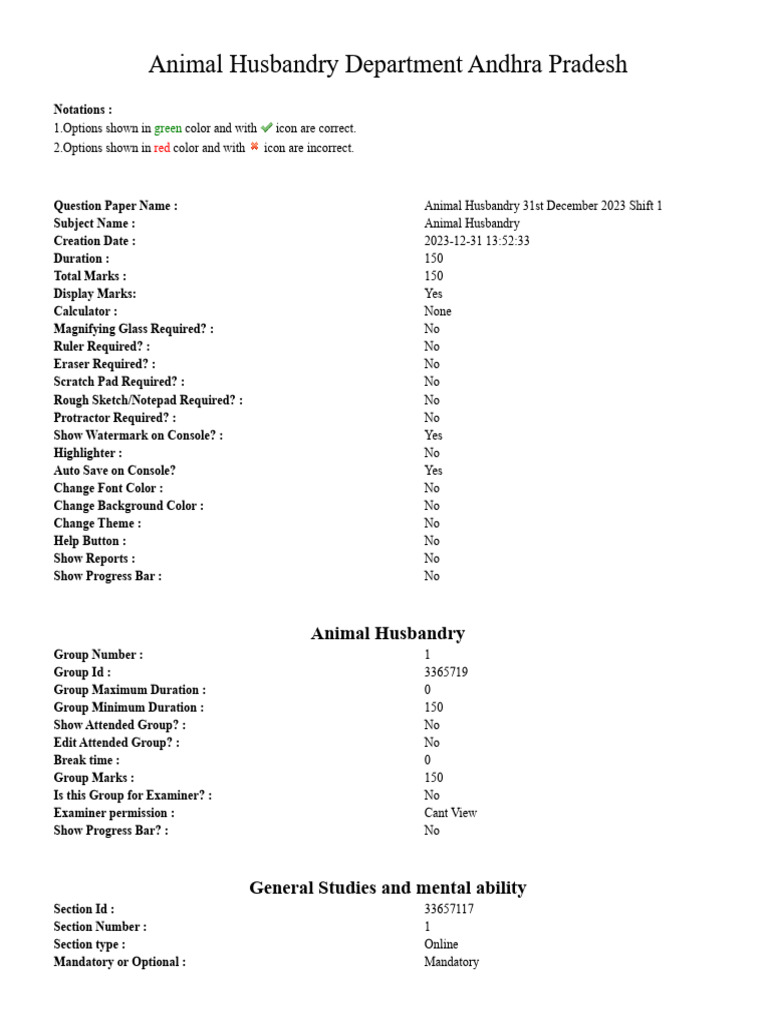 Final Key General Studies | PDF | Multiple Choice | Standardized Tests