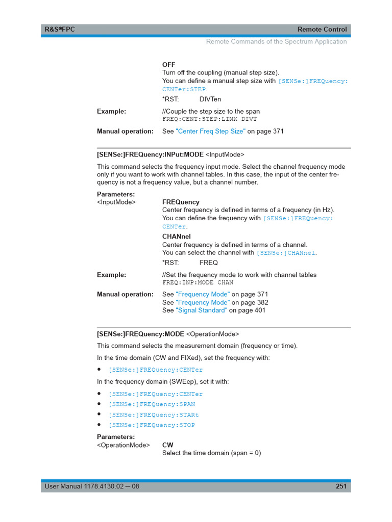 FPC UserManual en 08 (251-300) | PDF | Frequency | Bandwidth (Signal Processing)