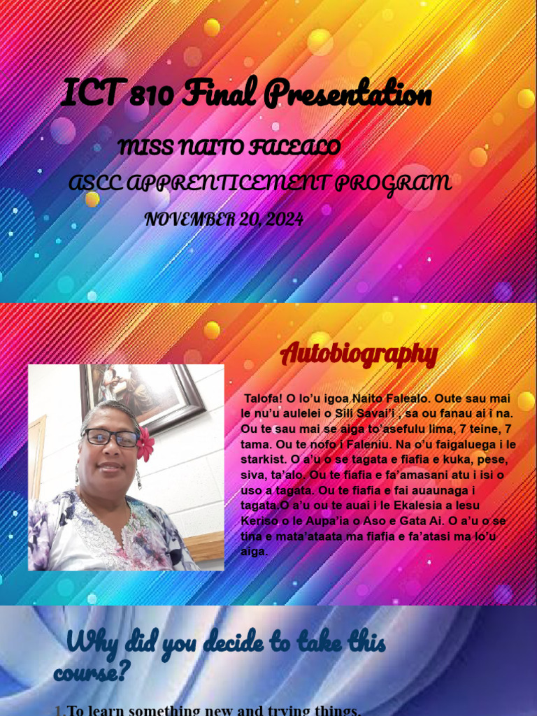 ICT 810 Final Presentation | PDF