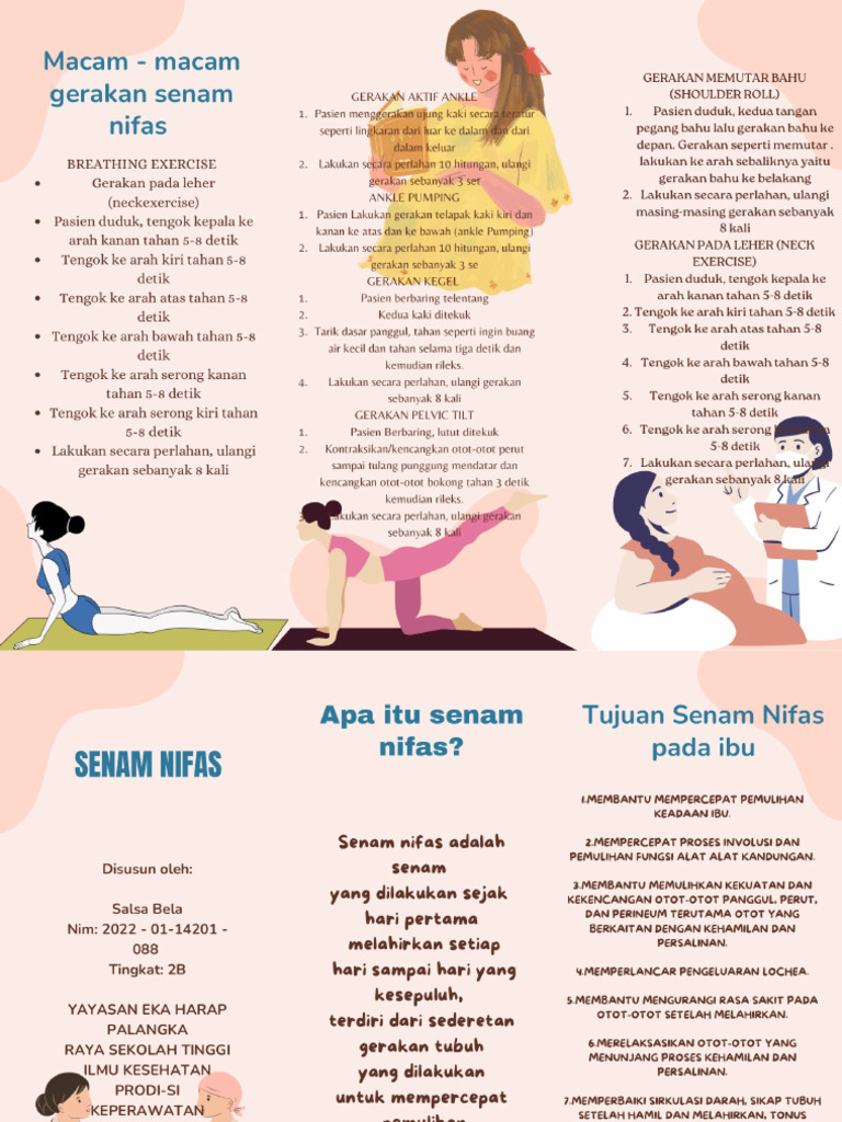 Salsa Bela - 2B Leaflet ( Senam nifas ) | PDF