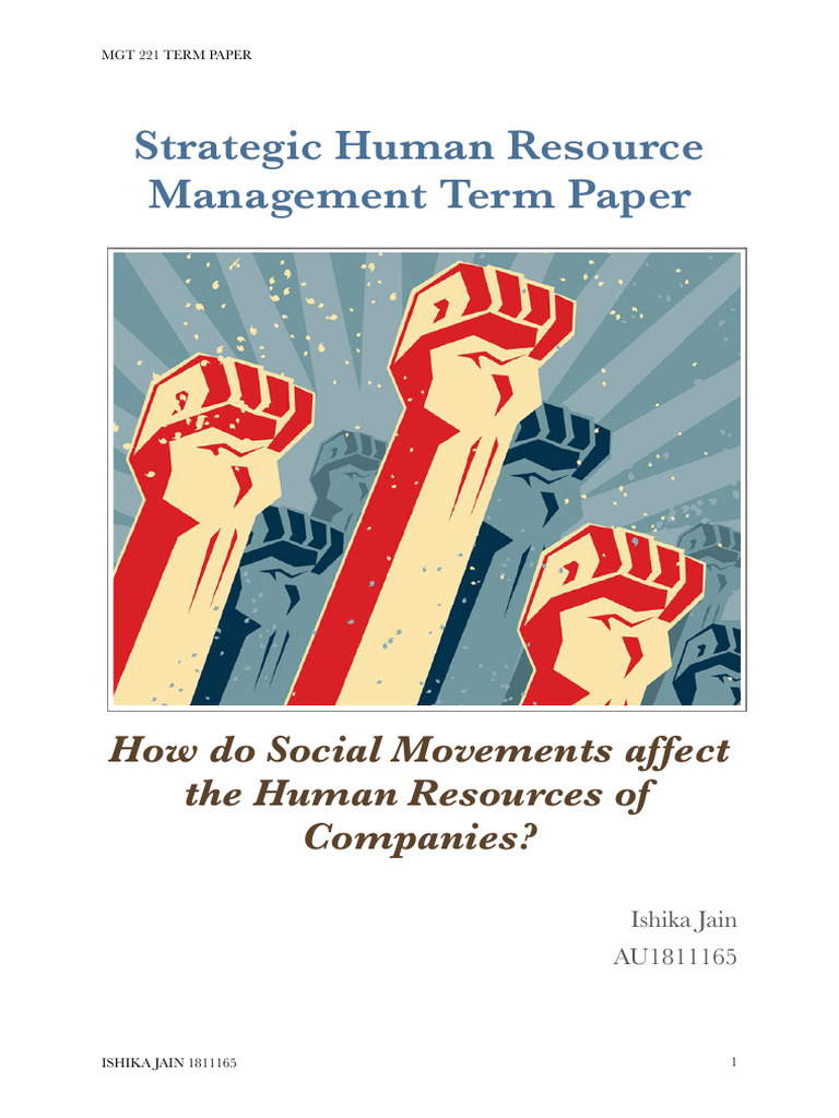 Ishika - Jain 1811165 Term Paper | PDF | Reputation | Social Movements