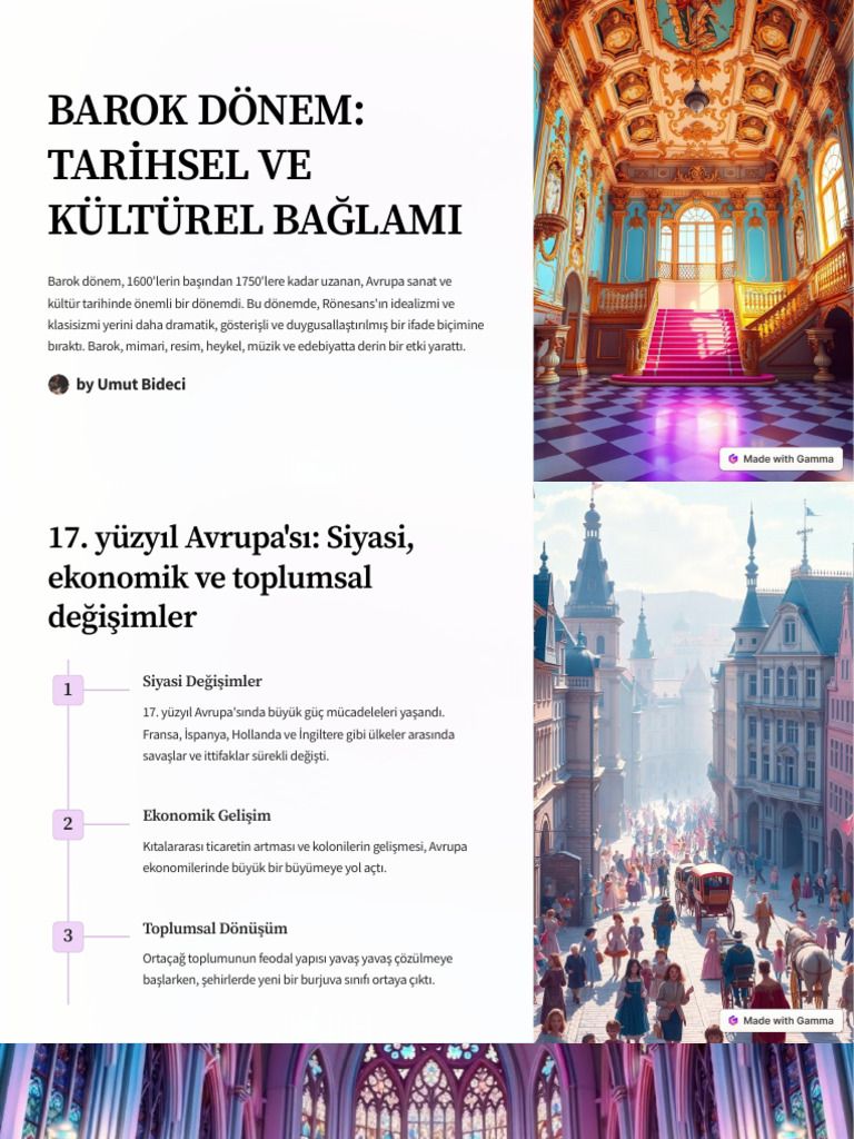 Barok Donem Tarihsel Ve Kulturel Baglami | PDF