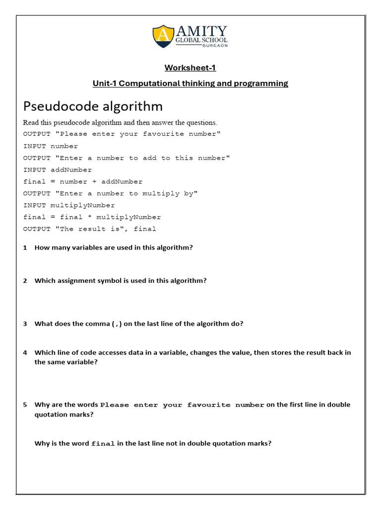 LS2 Worksheet - 1 | PDF