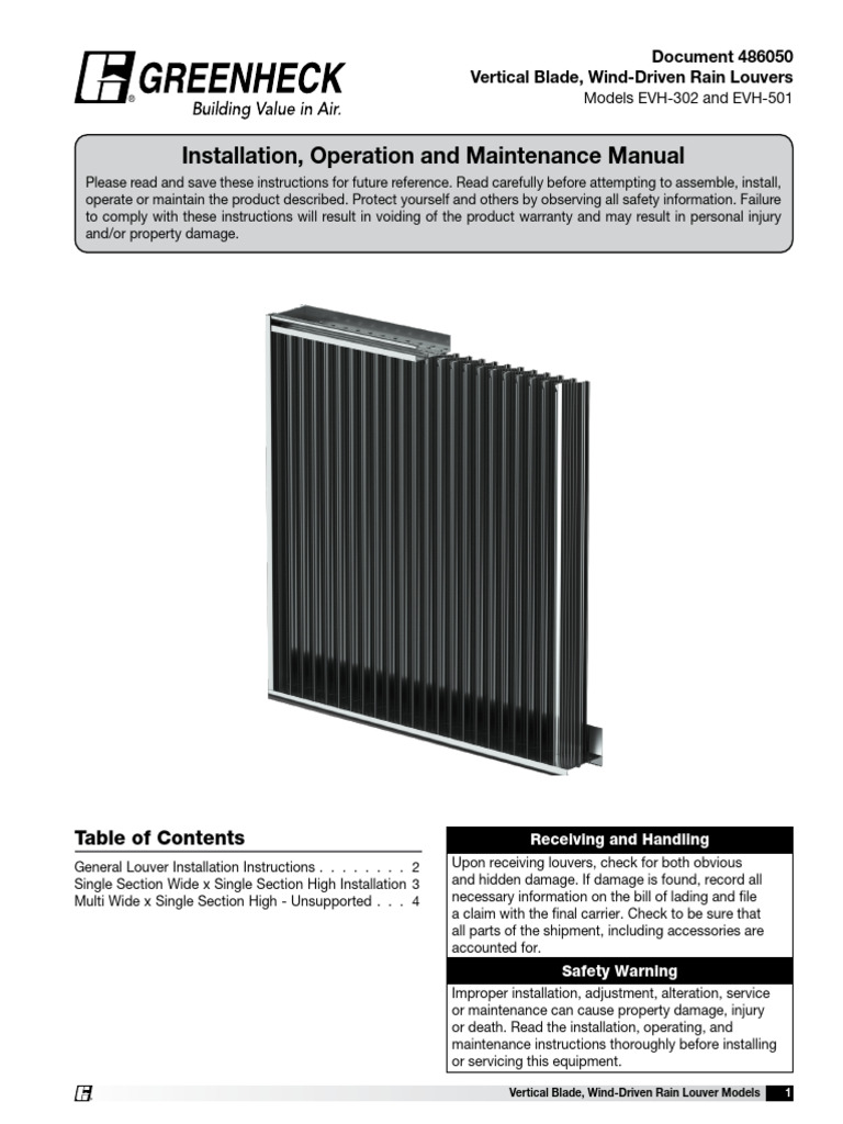Manual Louver Installation | PDF