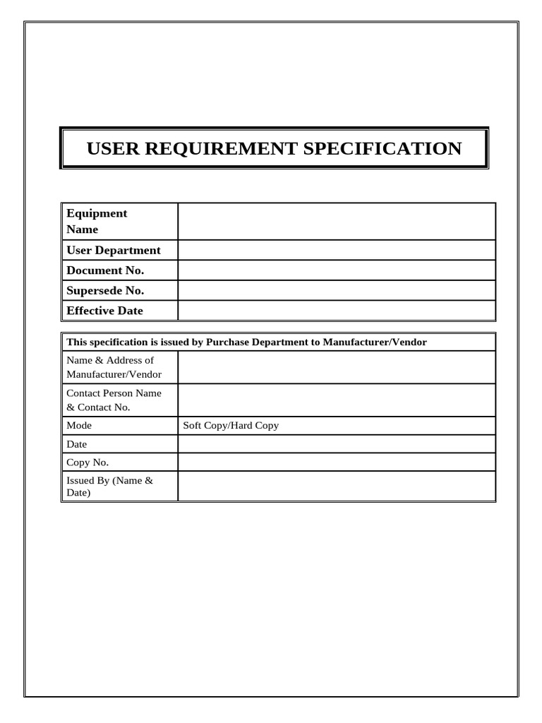 01 URS Water System Revised | PDF | Verification And Validation | Specification (Technical Standard)