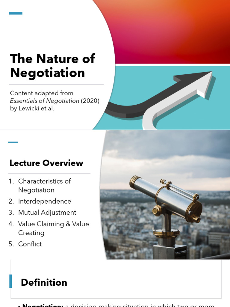 Chapter 1 - 2024 Sept 4 | PDF | Negotiation | Behavioural Sciences