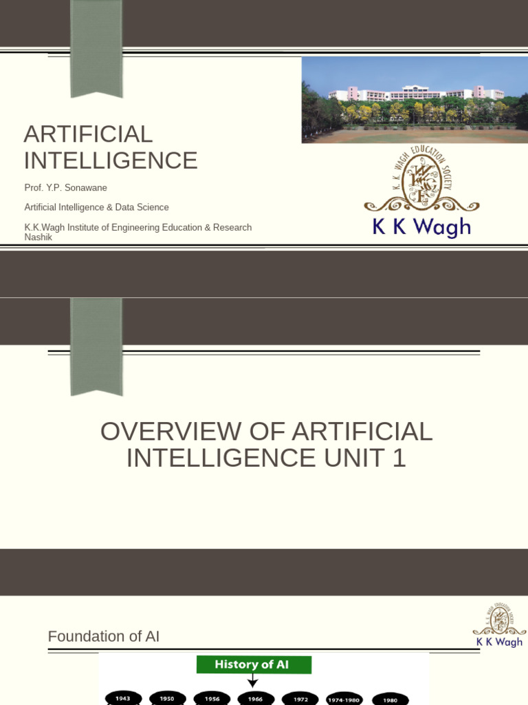 Artificial Intelligence Unit 1 | PDF | Artificial Intelligence | Intelligence (AI) & Semantics