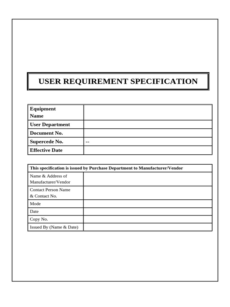 AHU User Requirement Specification | PDF | Specification (Technical ...