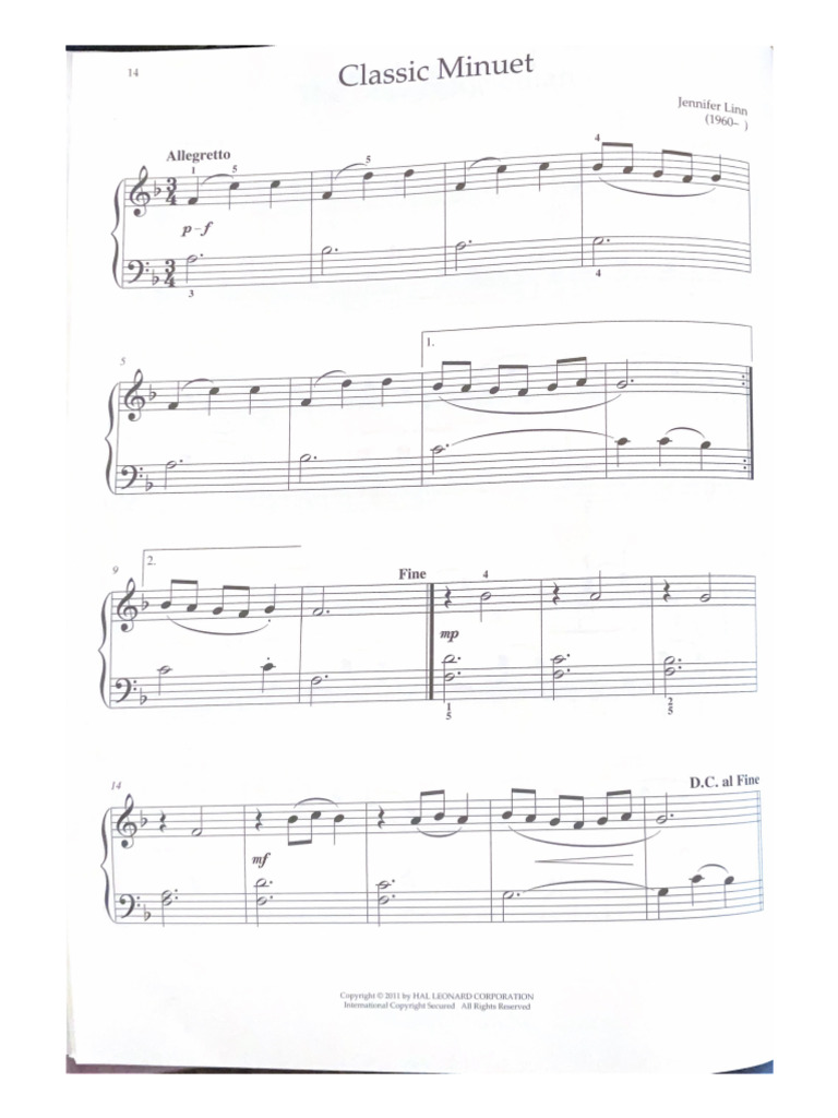 Classic Minuet | PDF