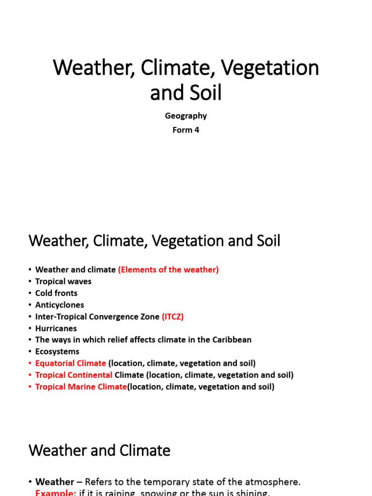 Weather and Climate Influences on Vegetation | PDF | Weather | Climate