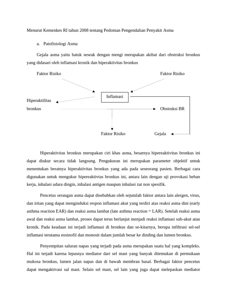 Patofisiologi dan Mekanisme Asma | PDF