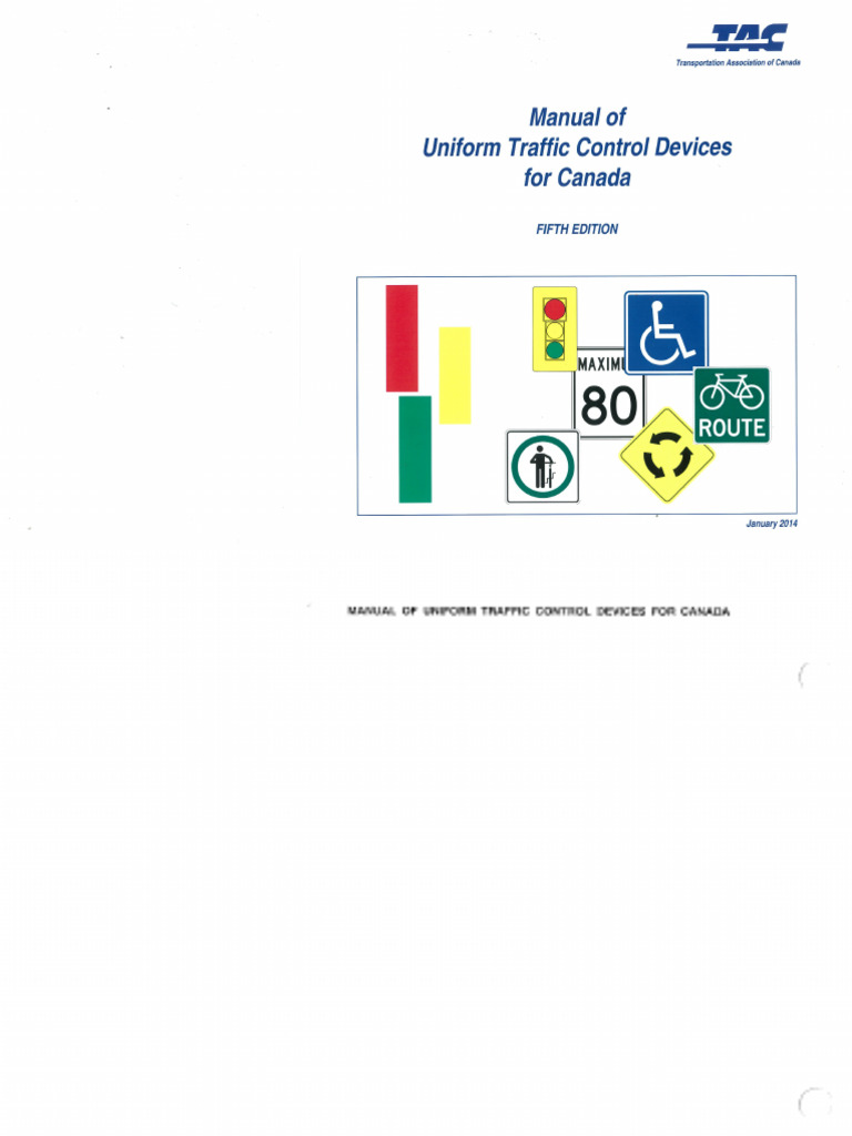 TAC - Manual of Uniform Traffic Control Devices For Canada - 5th ...
