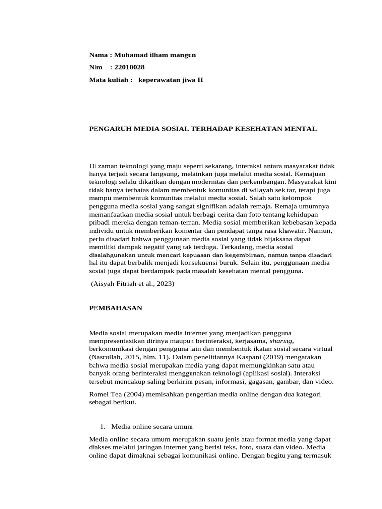 Ilhammangun Kep. Jiwa Ii | PDF | Pengembangan Diri | Sains & Matematika