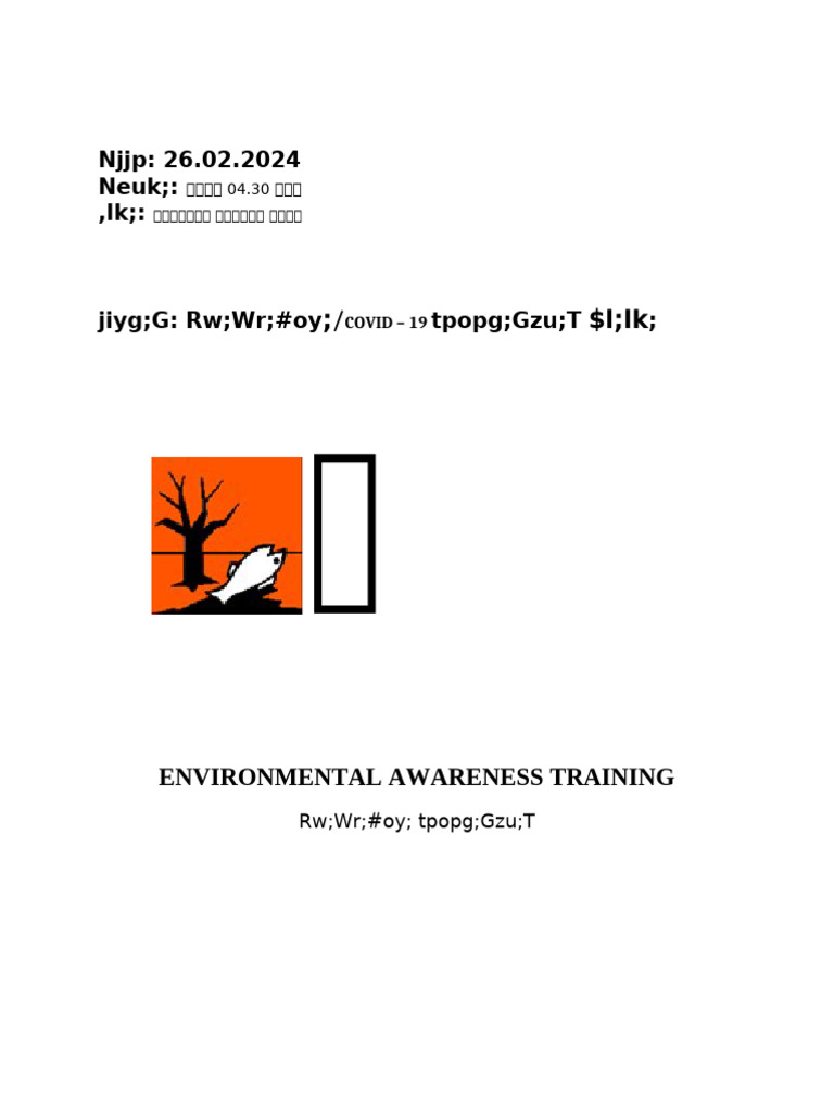 Environmental Training | PDF | Natural Environment