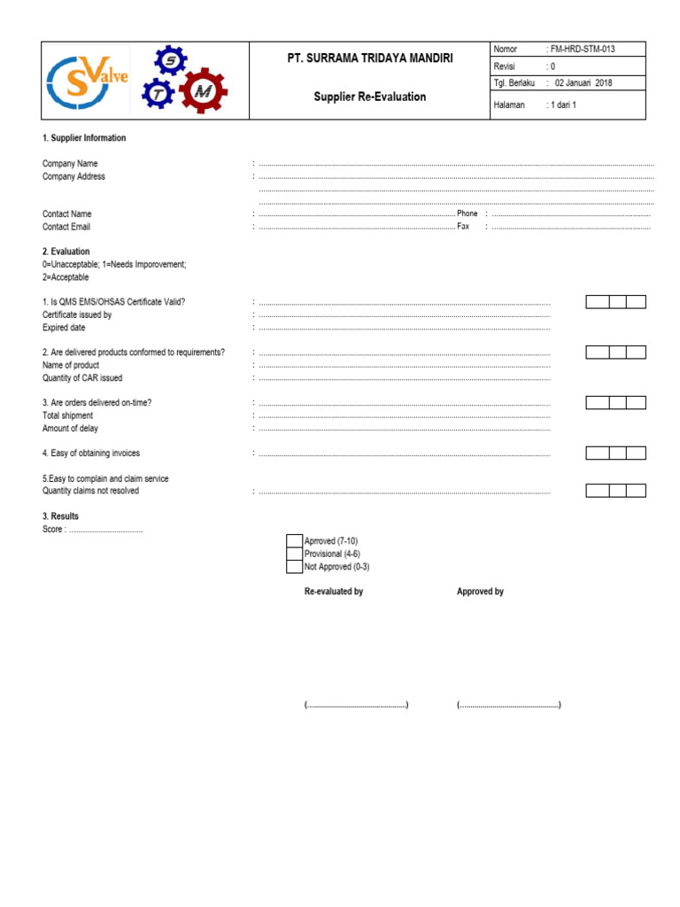 FORM TKDN CONTOH rv | PDF