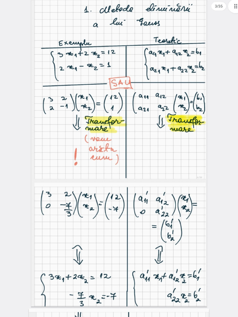 Metoda Gauss | PDF