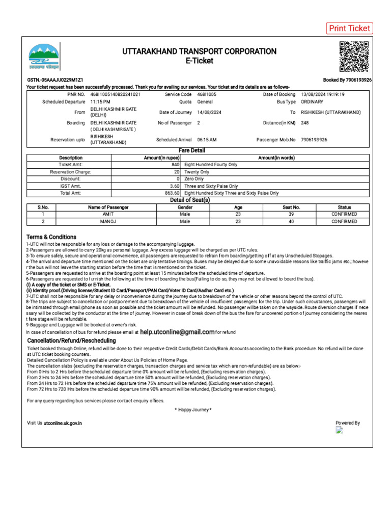 StarBus - UTC Online 4.0 | PDF | Identity Document | Transport