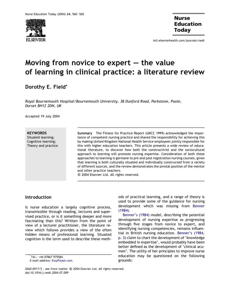 Moving From Novice To Expert | PDF | Expert | Learning