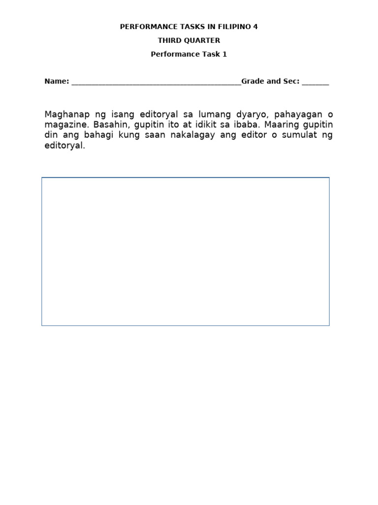 G4 - PT - Q3 - Filipino - For Merge | PDF