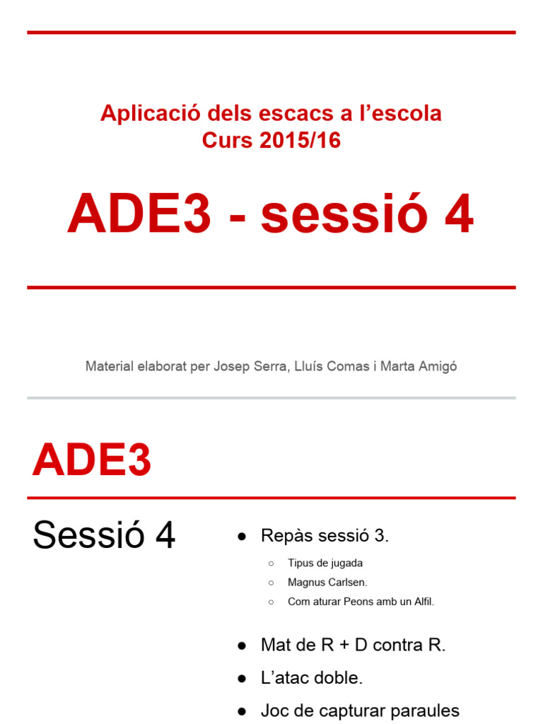 ADE3 2015 2016 Presentació Sessió 4 | PDF