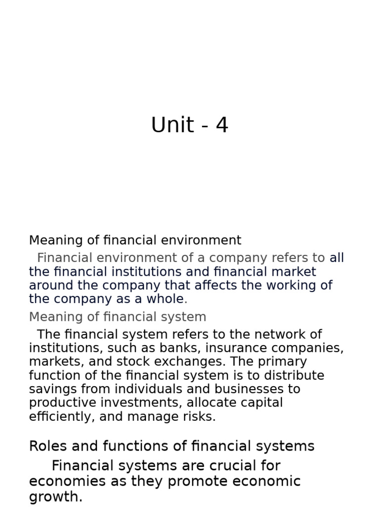 Understanding Financial Environment and Institutions | PDF | Financial ...