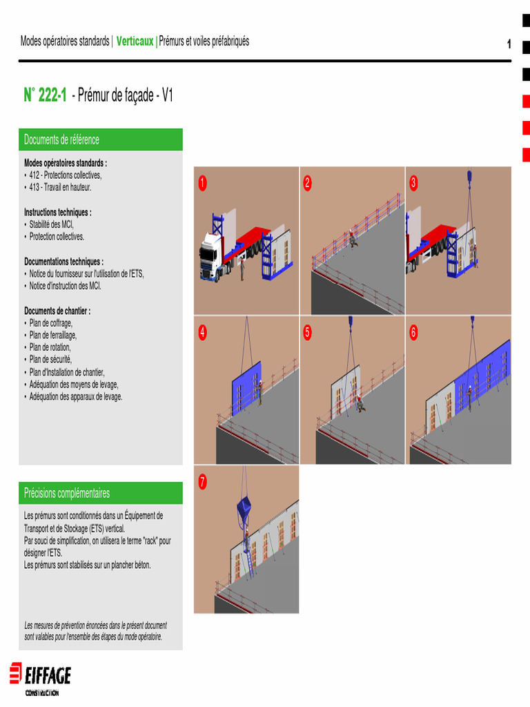 Pose et sécurité des prémurs préfabriqués | PDF | Béton | Matériaux de ...