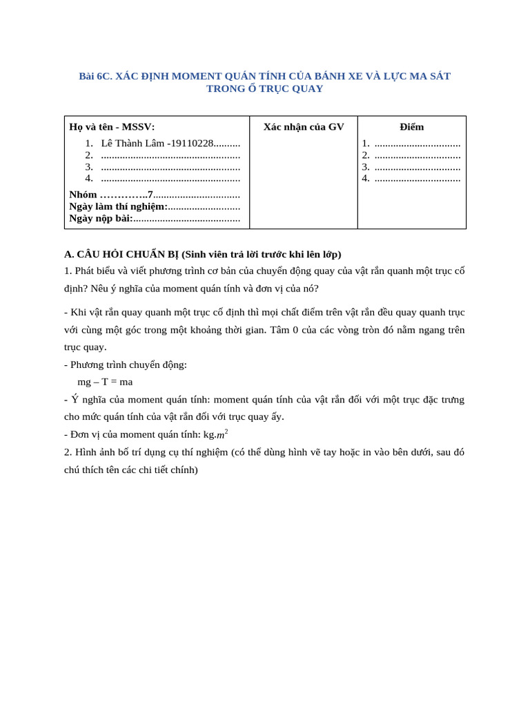 Bài 6C - TR C Quay | PDF