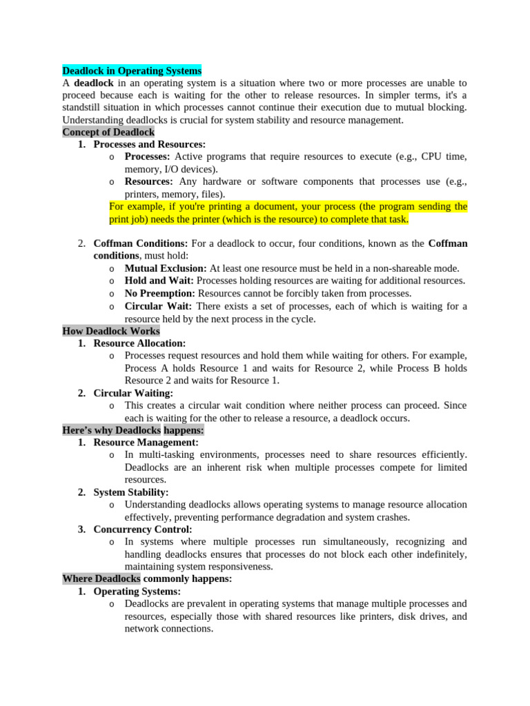 Operating System Unit - 3 | PDF | Process (Computing) | Operating System Operating System Unit - 3 | PDF | Process (Computing) | Operating System
