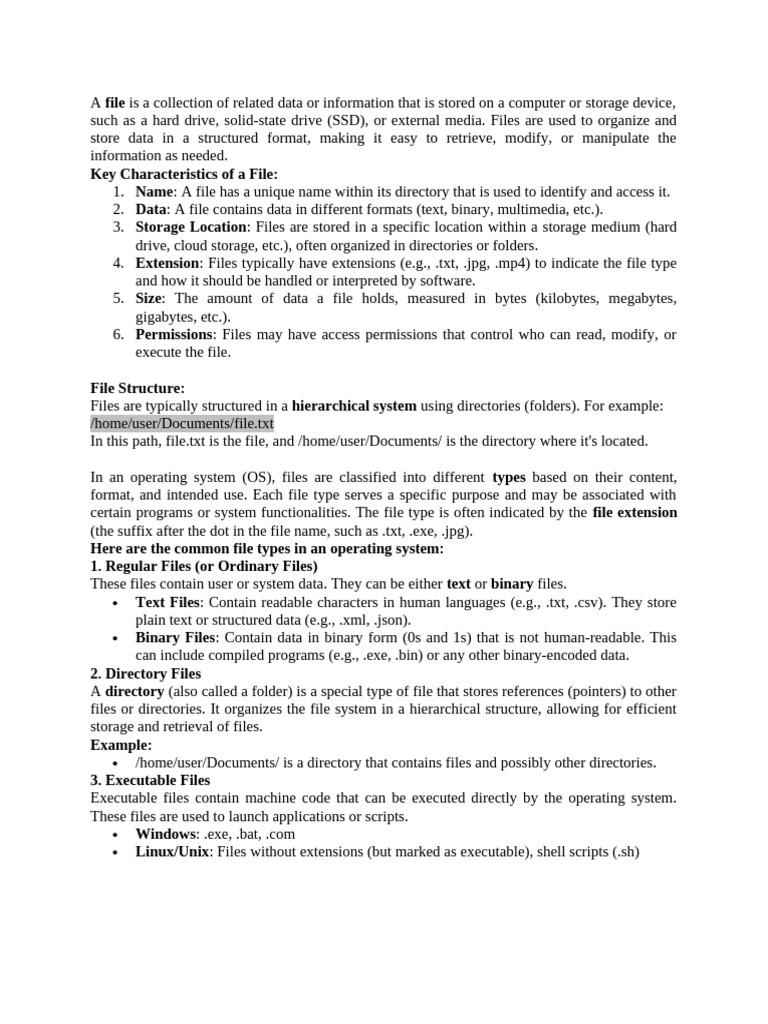 Operating System Unit - 5 | PDF | File System | Computer File