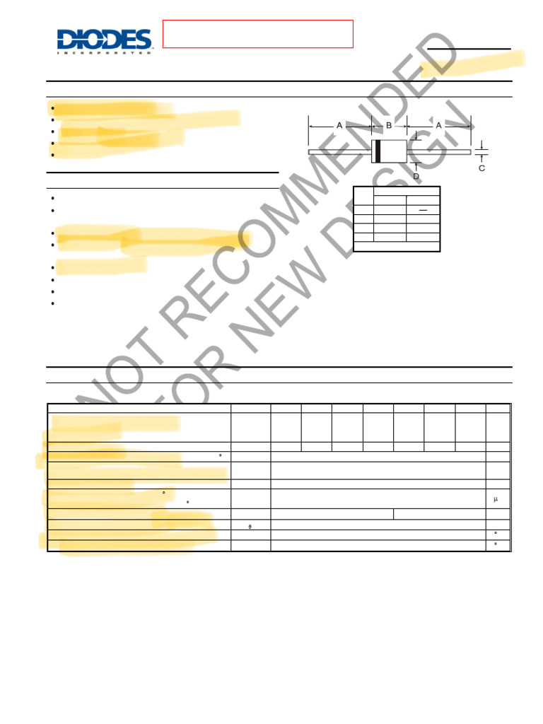 Fichas Técnicas Diodos | PDF | Rectifier | Diode