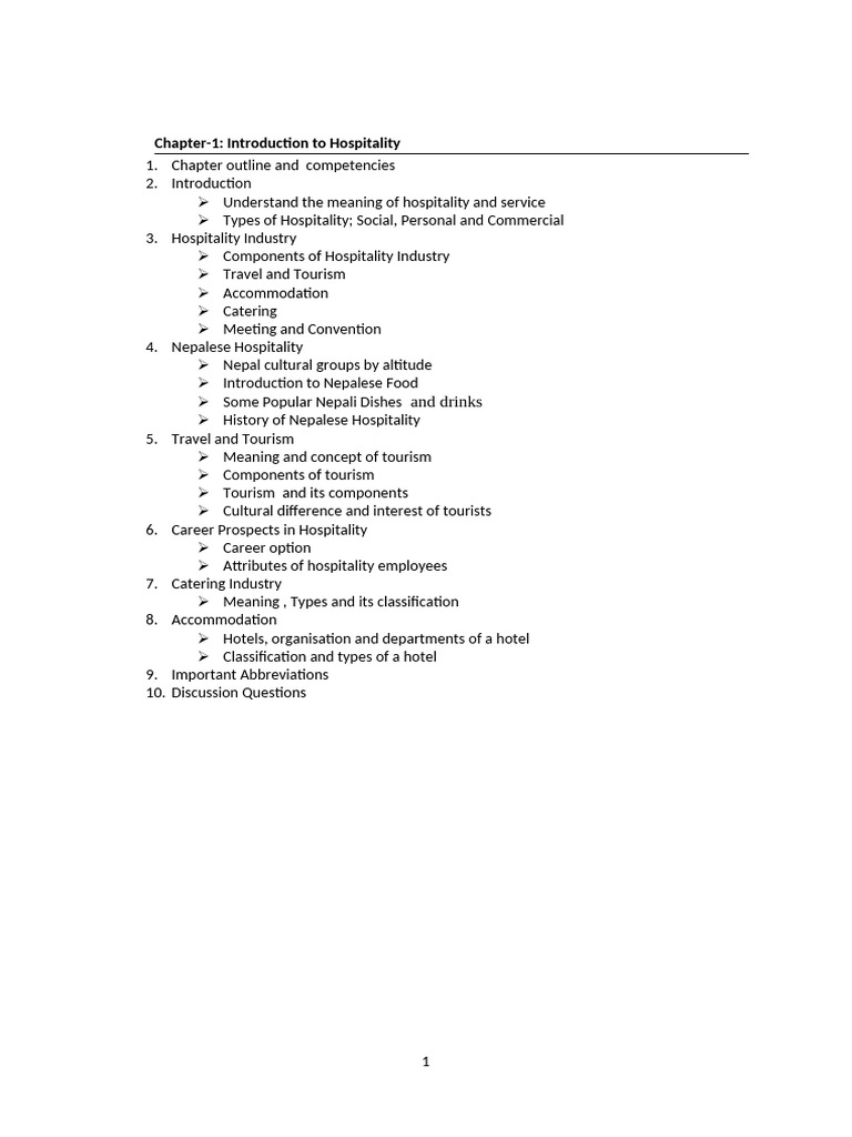 Introduction to Hospitality Industry Overview | PDF | Restaurants | Foods