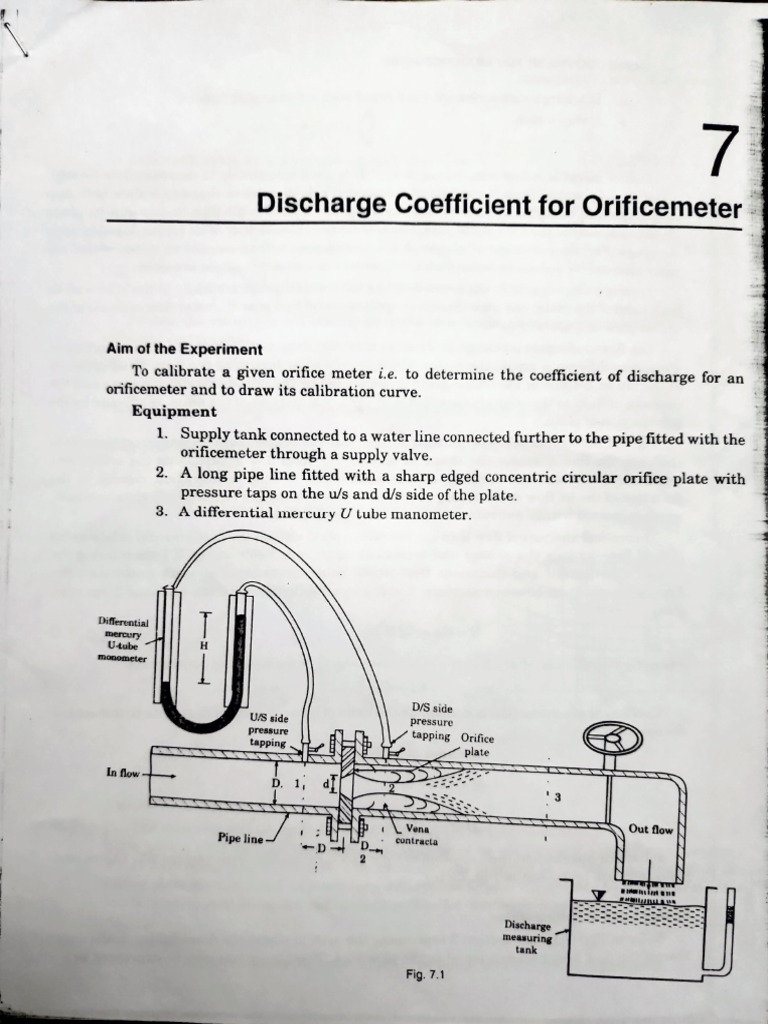 Discharge Coefficient For Orificemeter | PDF | Applied And Interdisciplinary Physics | Civil ...
