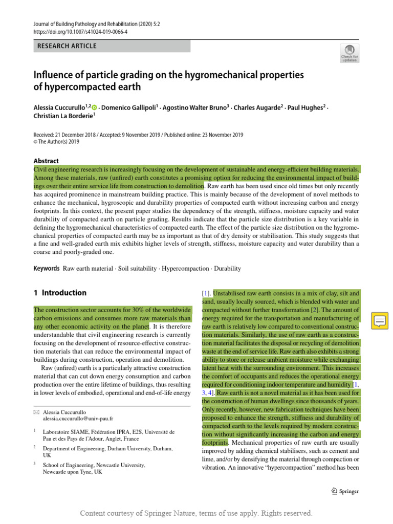 Influence of Particle Grading On The Hygromechanic | PDF | Soil ...
