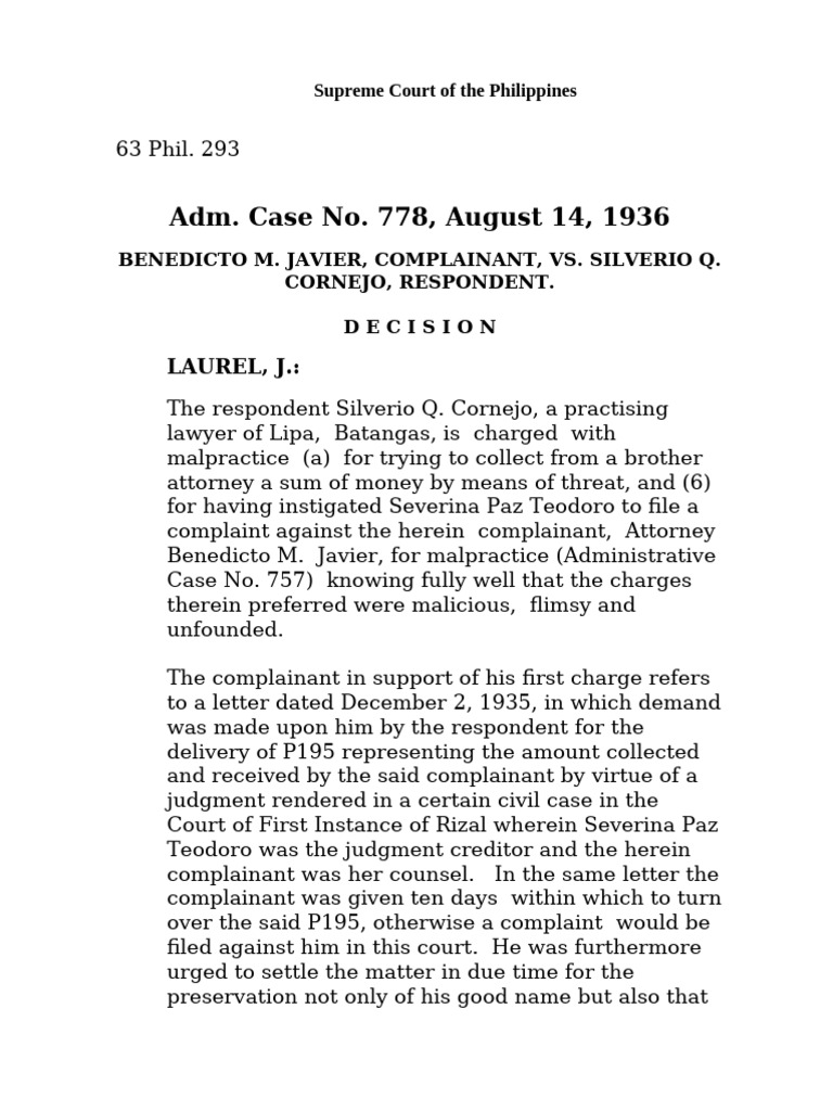 Philippine Lawyer Malpractice Case | PDF | Judiciaries | Common Law