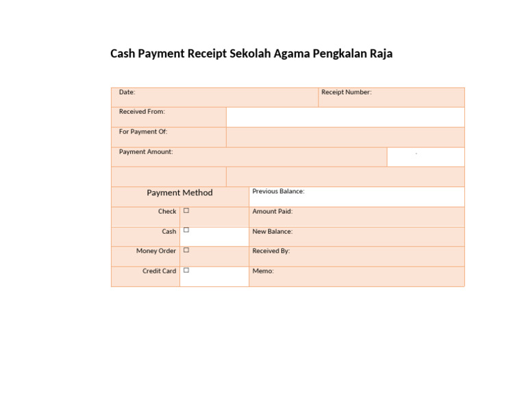 Resit Penerimaan Duit Dana Sumbangan | PDF