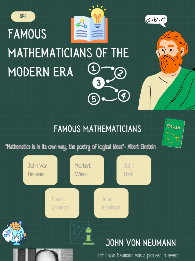 Famous Mathematicians of The Modern Era PDF | PDF | Mathematics ...