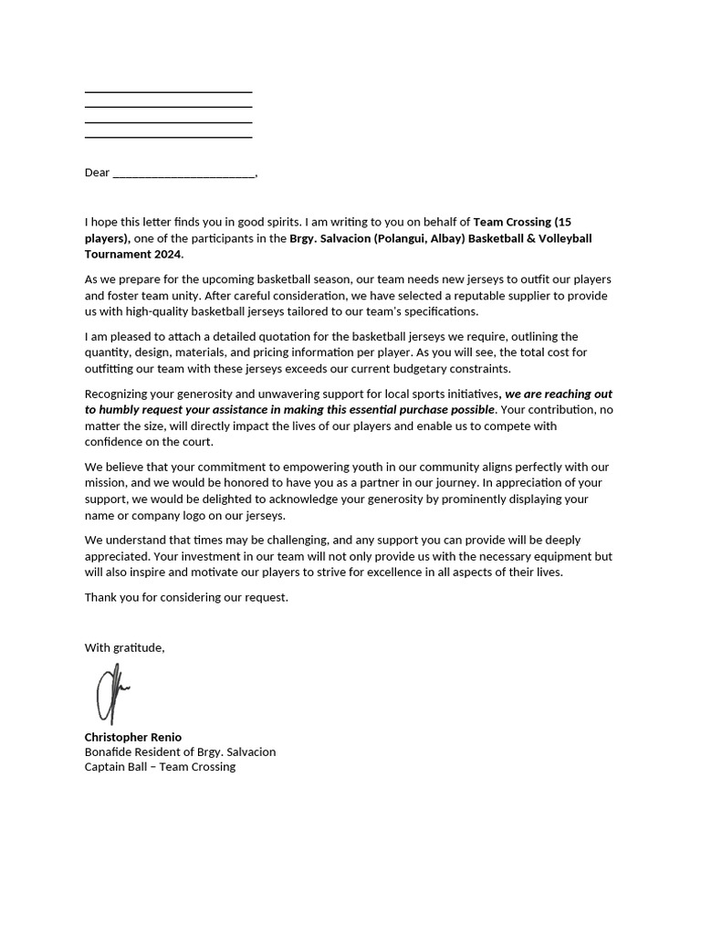 Blank Solicitation | PDF