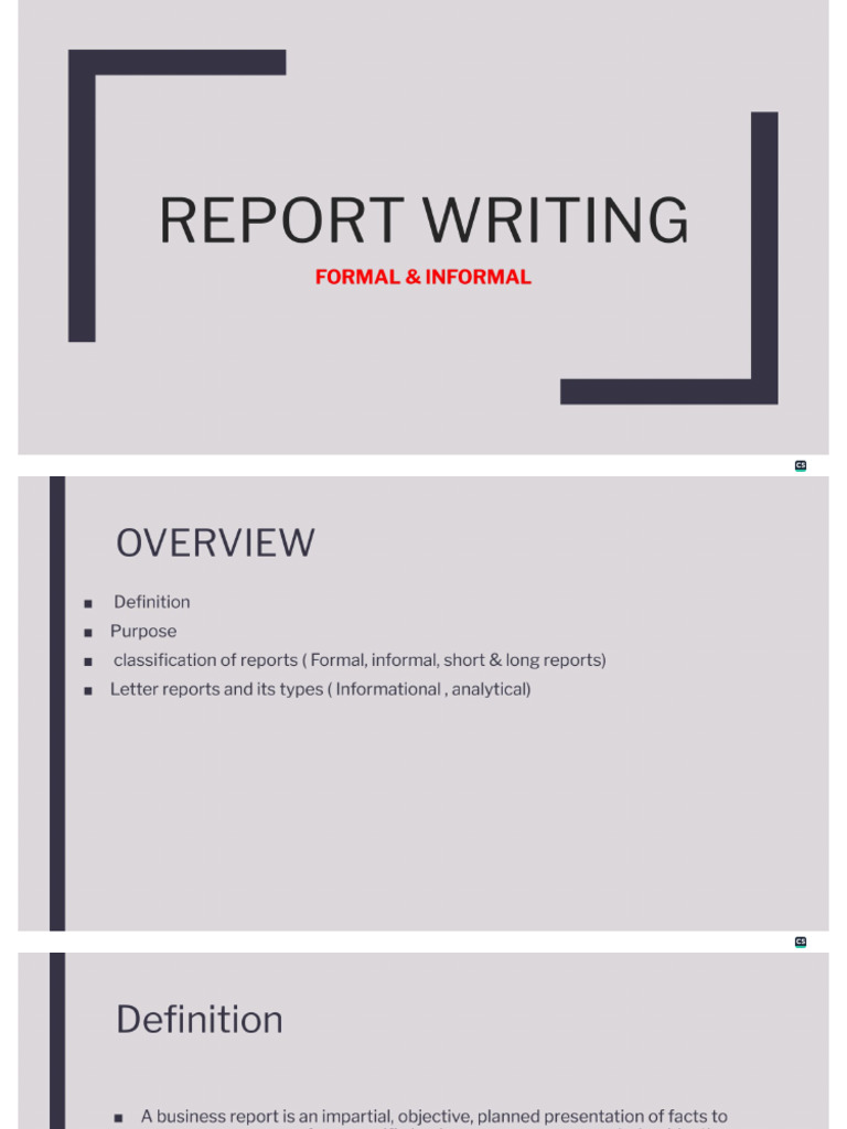 Report Writing | PDF