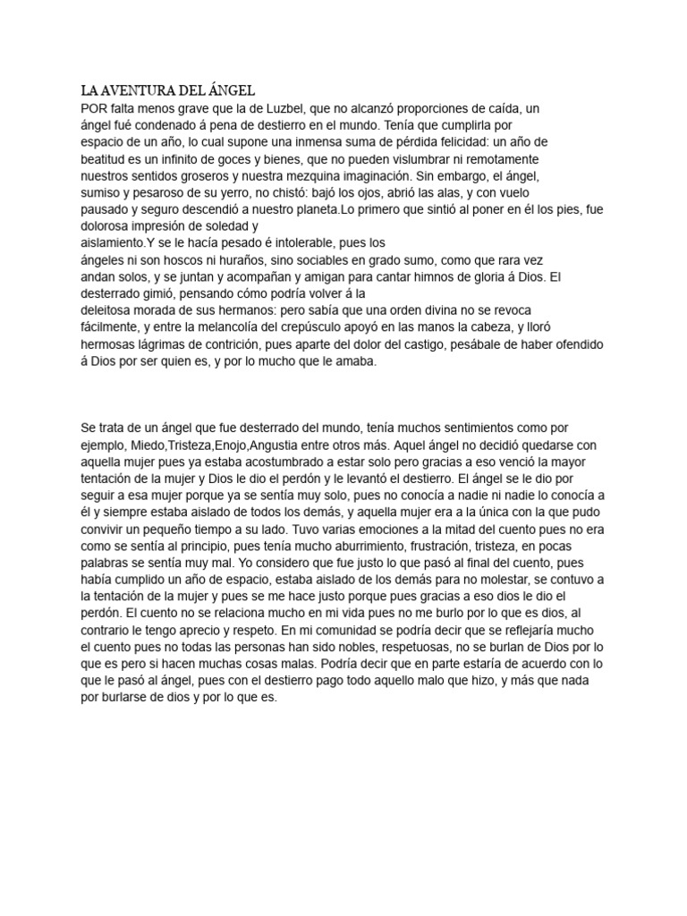 La Aventura Del Ángel, de Karol | PDF